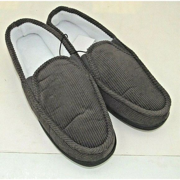 Un Branded | Shoes | Mens Grey Corduroy Inside Outside House Shoes New ...